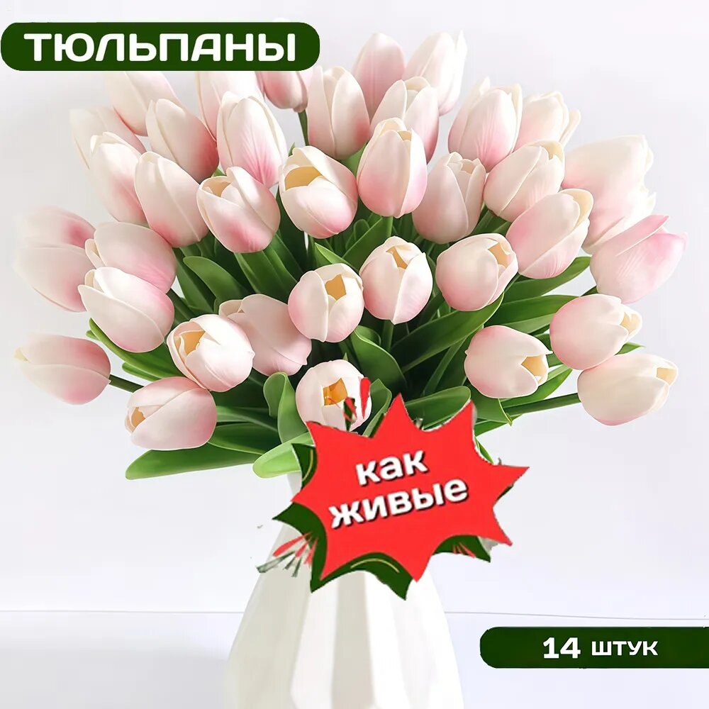 Стабилизированные цветы Тюльпан, 107 гр, 16 шт