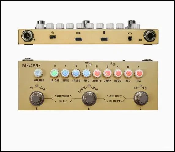 CUVAVE/M-VAVE Cube Baby Электрогитара Комбинированный Гитарный Эффектор Bass Stompbox Effector