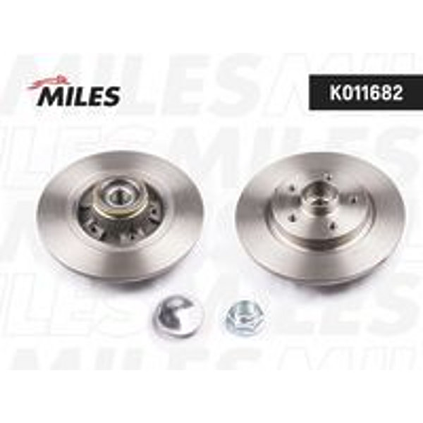 MILES k011682 (K011682 / K011682_MI) диск тормозной Renault (Рено) Kangoo (Кангу) 08- задний с подшипником