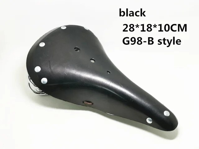 Кожаное седло для горного велосипеда Черный, black