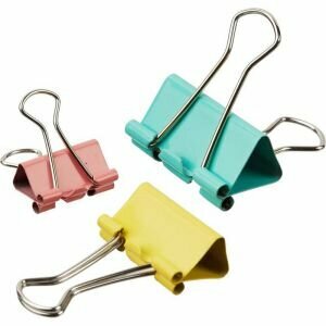 Зажимы для бумаг Attache 19/25/32 мм цветные (12 штук в упаковке), 509196