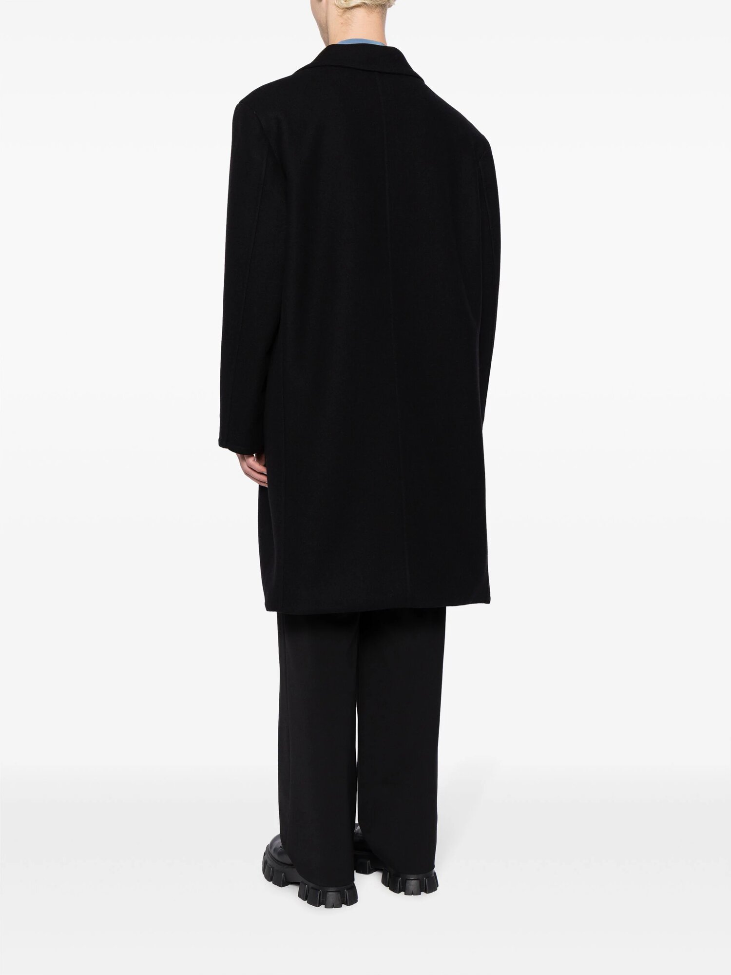 Пальто Valentino Single-breasted wool-blend coat, размер 48, черный — фото 1