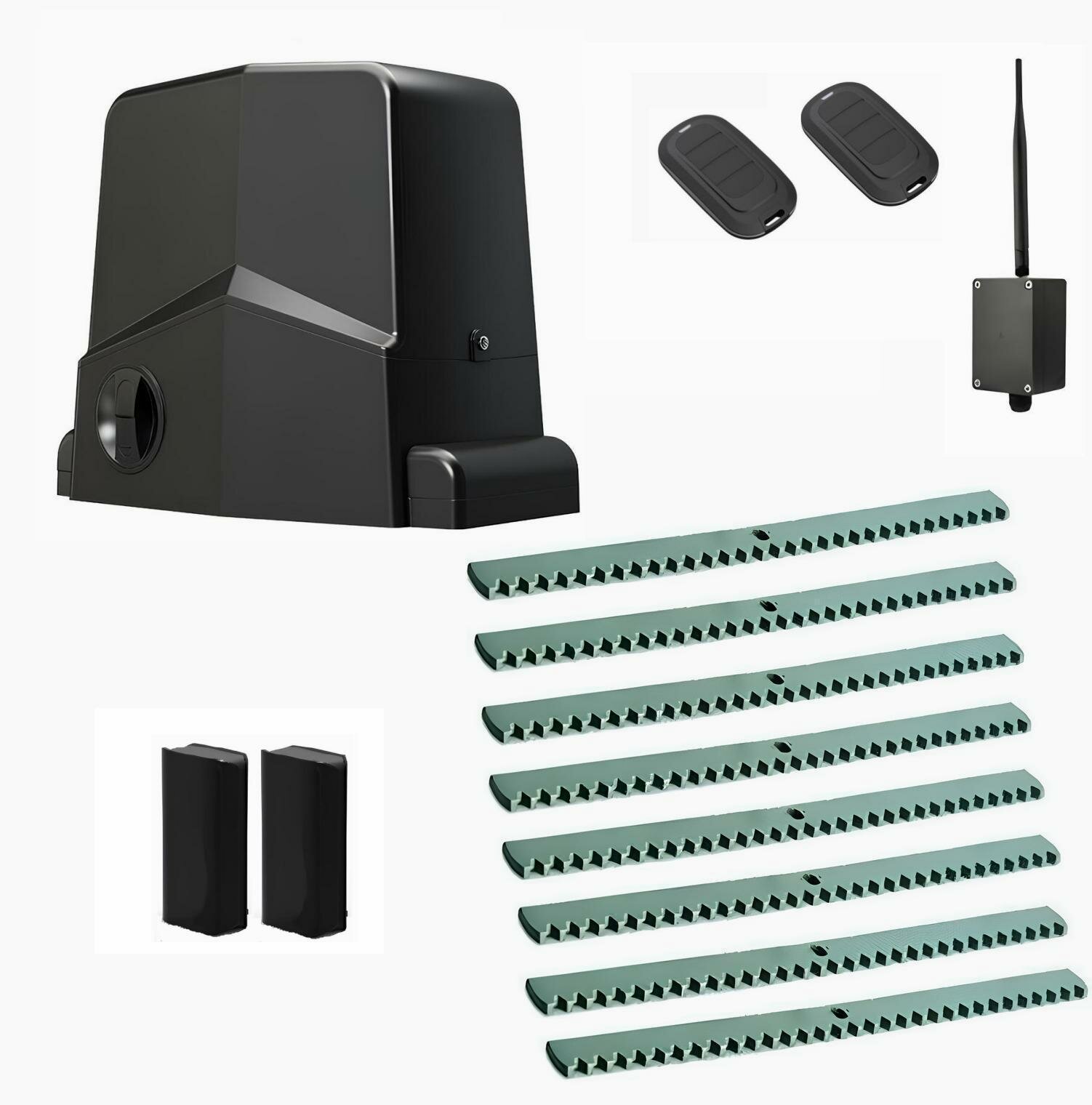 Автоматика для откатных ворот ARW-600MKIT FA8-BT, комплект: привод, фотоэлементы, 2 пульта, 8 реек, Bluetooth-модуль