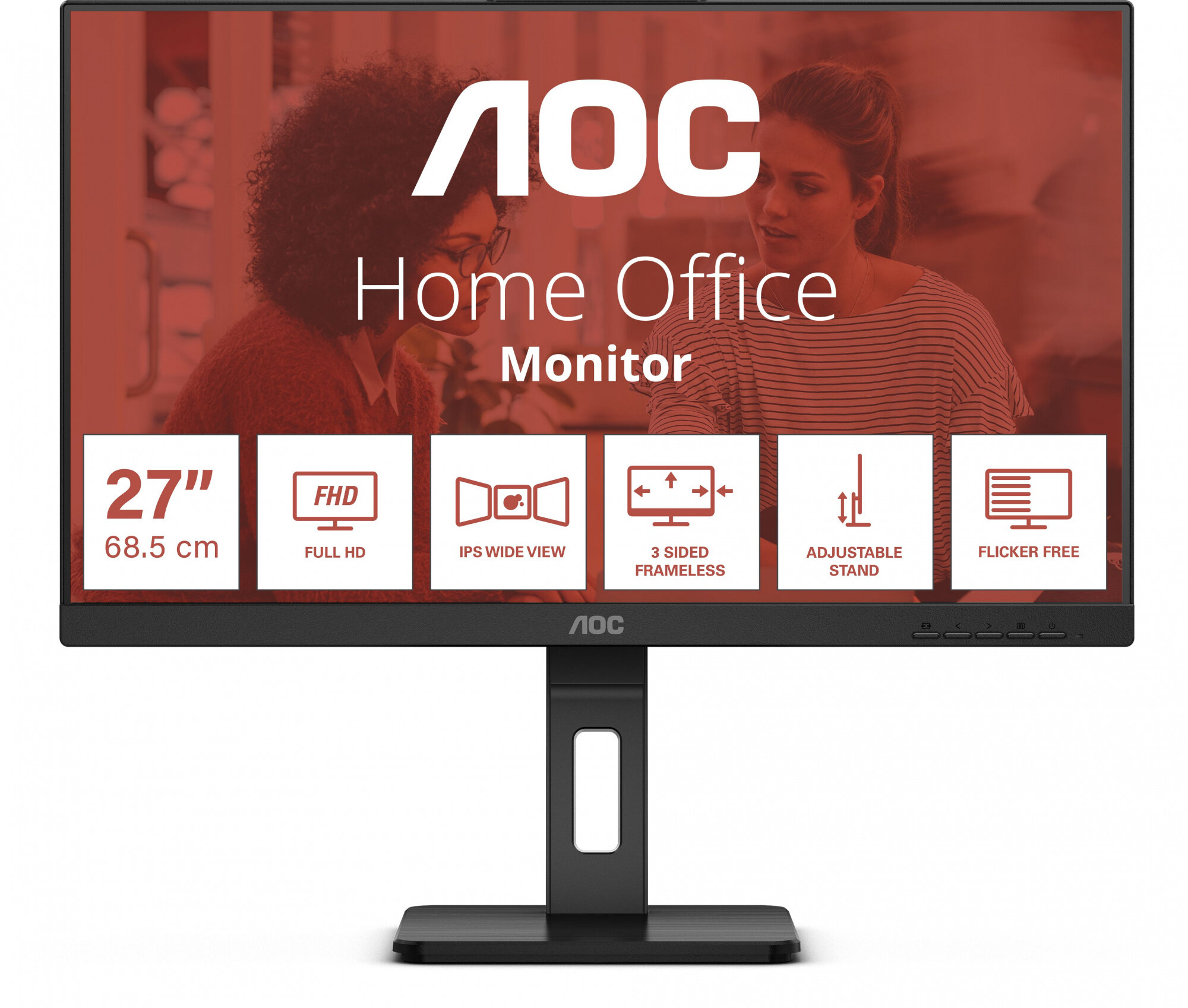 Монитор AOC 24" 24E3QAF черный IPS LED 169 HDMI MM матовая HAS Piv 300cd 178гр178гр 1920x1080 75Hz V