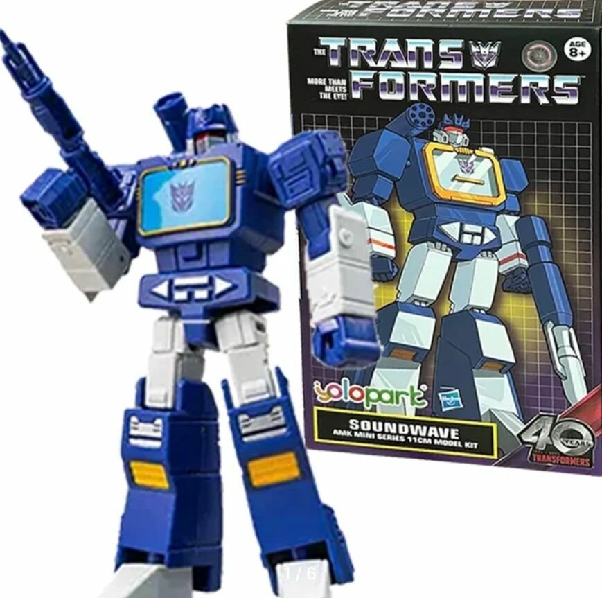 Коллекционный сборный трансформер HASBRO YOLOPARK Soundwave (Саундвэйв)/AMK Mini Series 11 см