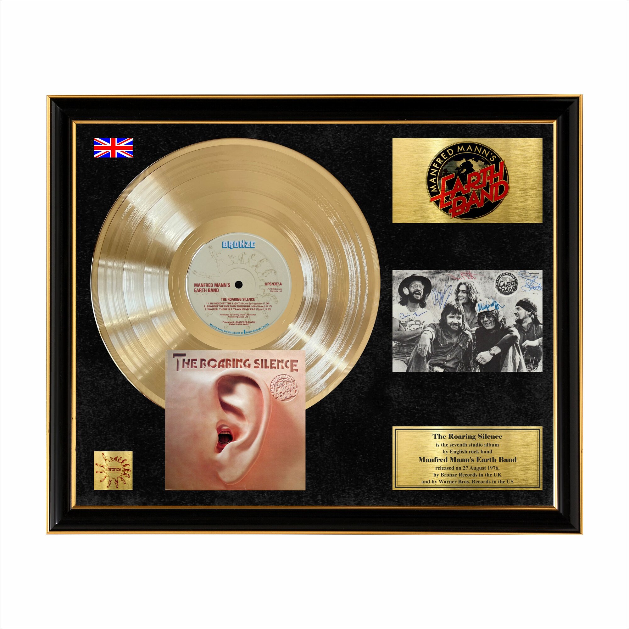 Картина в рамке с пластинкой Manfred Mann's Earth Band