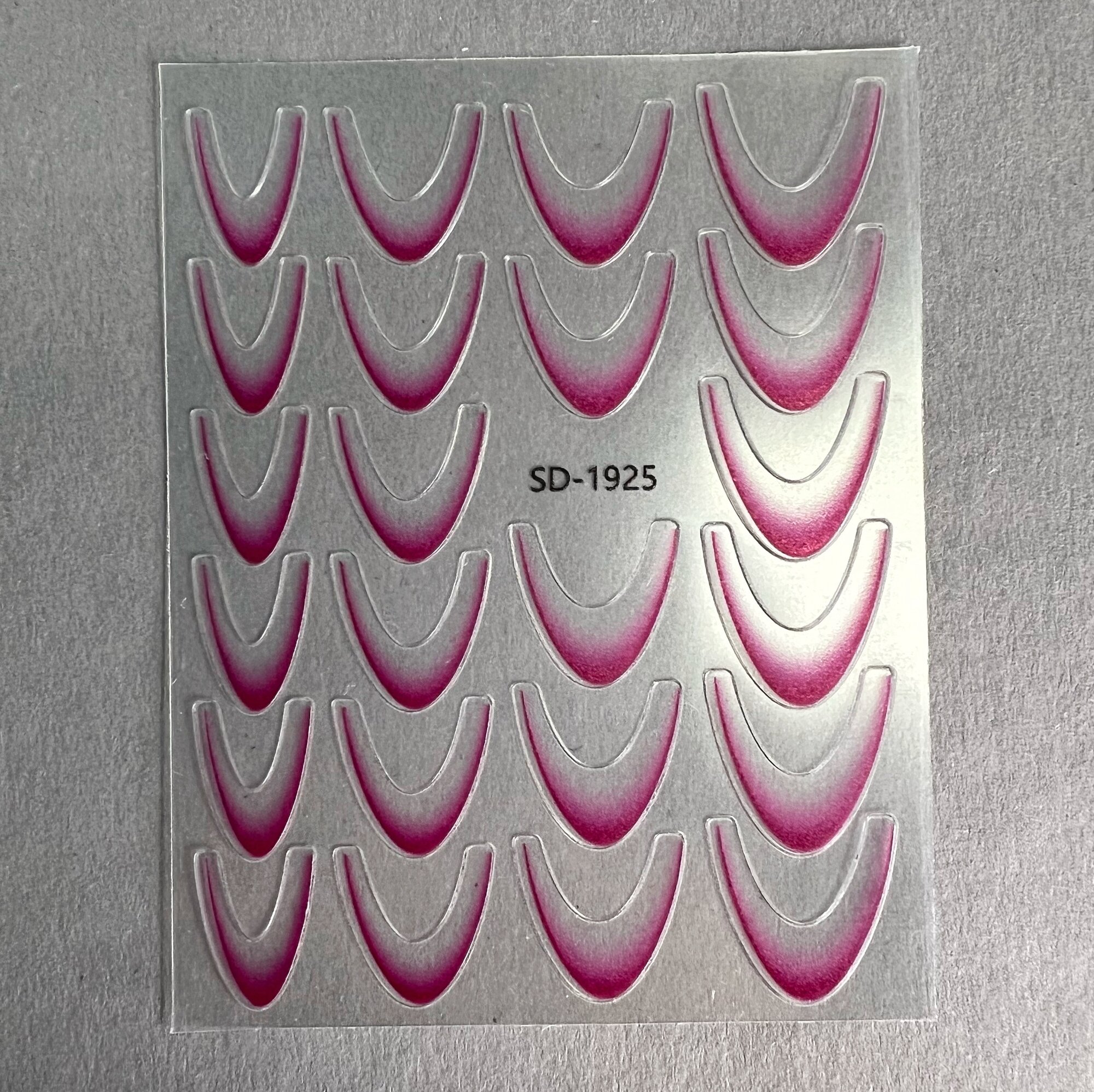 Zoo Nail Art 1925 Наклейки "Френч" розовый