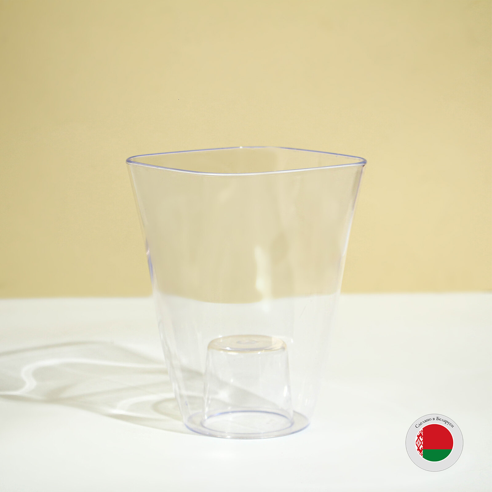 Горшок для орхидей, 1.5 л, 13×17 см, пластиковый, прозрачный