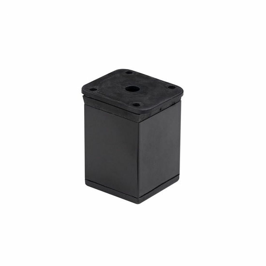 Опора мебельная алюминиевая квадратная с регулировкой "DAКP-27", h=60 мм, цвет черный