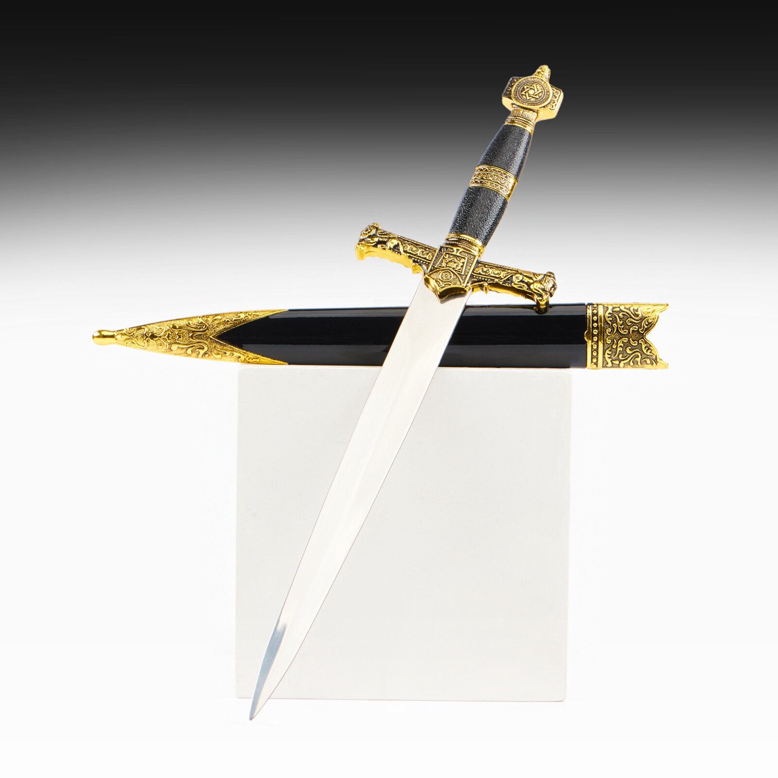 Макет оружия «Сувенирный кортик. Звезда Давида», золото-синий, 10×40 см