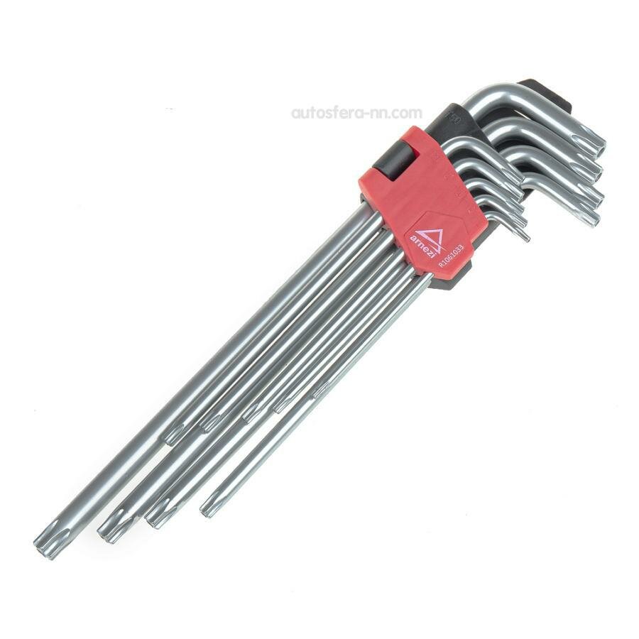 ARNEZI R1061033 Набор имбусовых ключей Torx с отверстием 9пр длинные ARNEZI R1061033