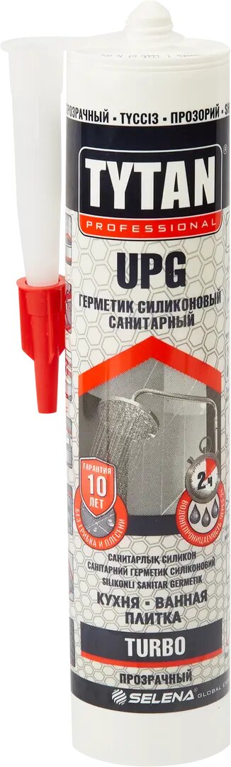 Герметик силиконовый Tytan UPG Turbo санитарный уксусный прозрачный 280 мл