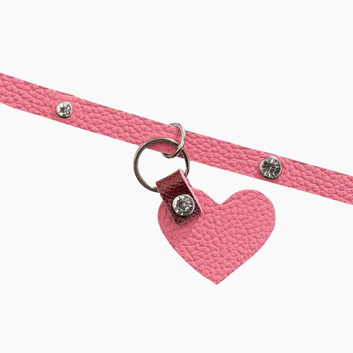 Чокер со стразами и съёмным сердцем, розовый PinkRabbit Чокер со стразами и съёмным сердцем, розовый
