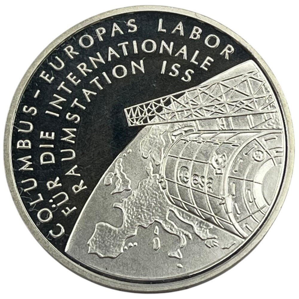 ФРГ (Германия) 10 евро 2004 г. (Лаборатория Коламбус на МКС) (D) (Proof)