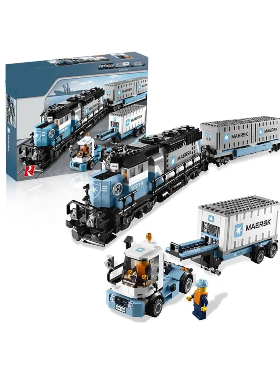 Конструктор набор Cities Сити Грузовой поезд аналог LEGO