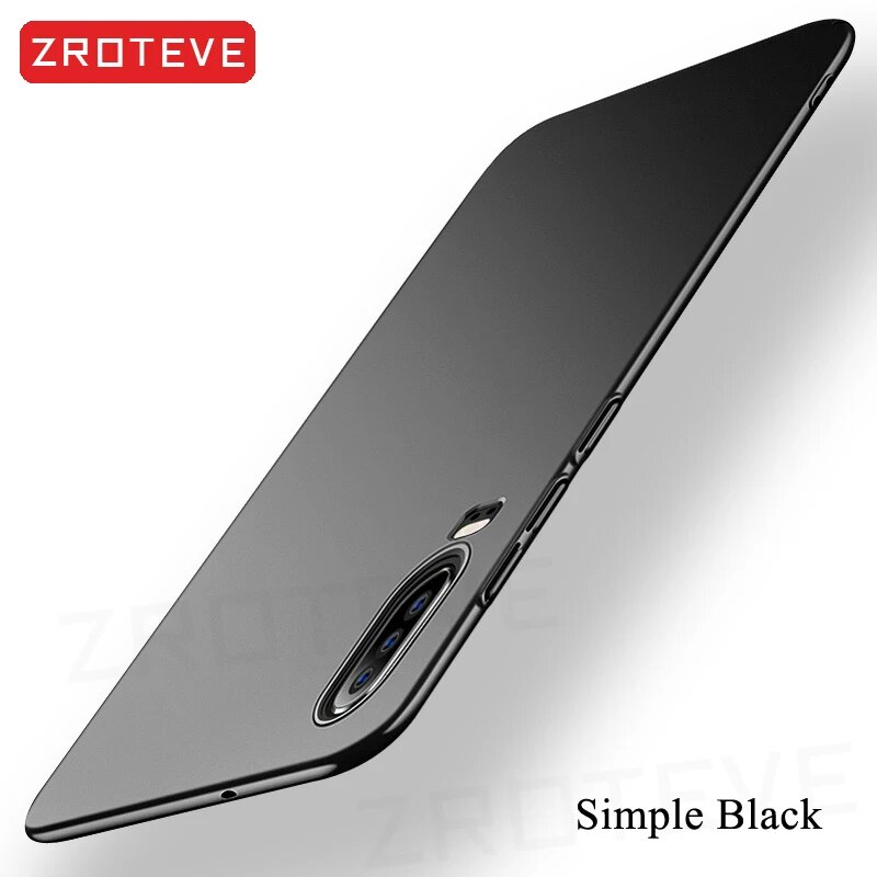 Ультратонкий Жесткий матовый чехол для Huawei P30 Pro P20 Lite P40 Simple black, For Huawei P30 Lite