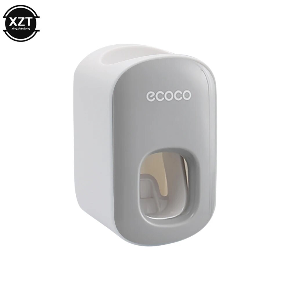 Диспенсер для зубной пасты настенный ABS+PS+silicone серый