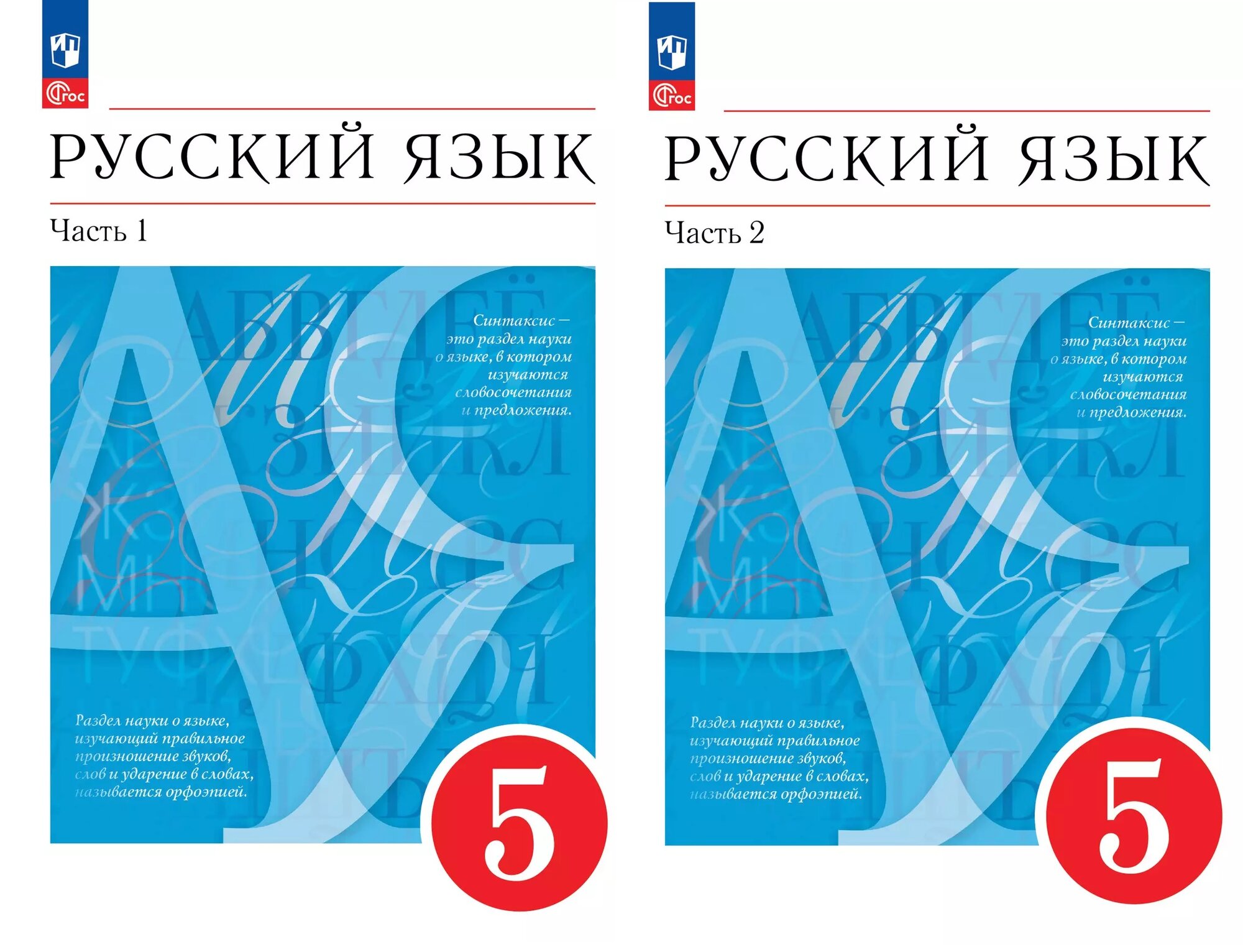 Разумовская М. М. Русский язык 5 класс Учебник в 2-х частях (Просвещение)