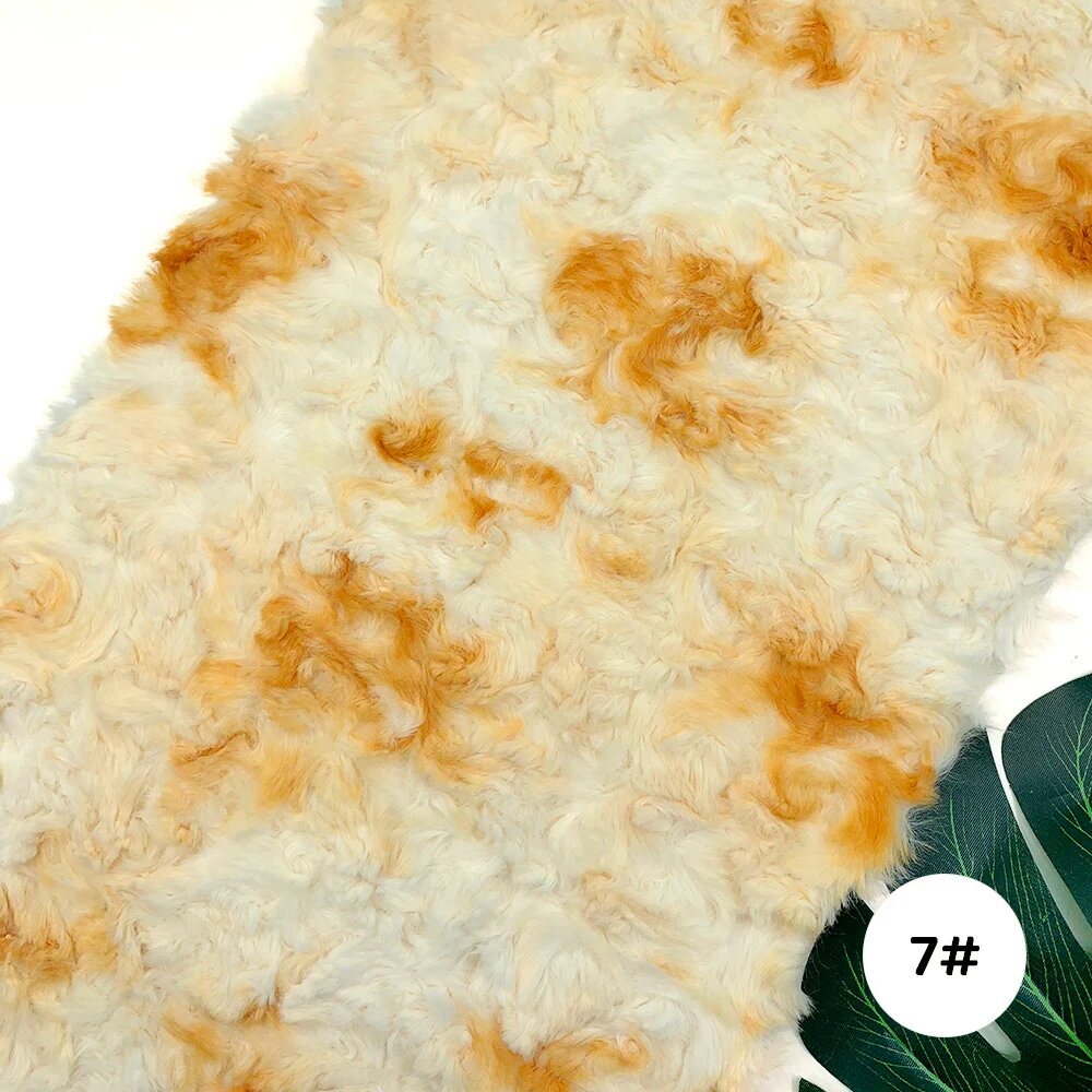 Плюшевая ткань ZYFMPTEX "Мех кролика", 10 цветов, 25*45 см 07