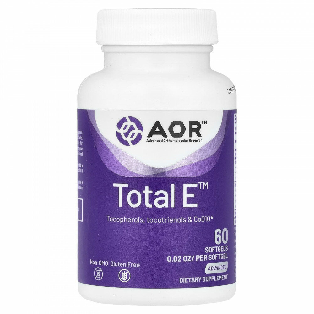Advanced Orthomolecular Research AOR, Total E™, 60 капсул