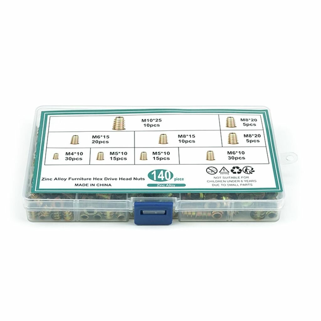 Оцинкованные и надежные резьбовые вставки разных размеров для поделок