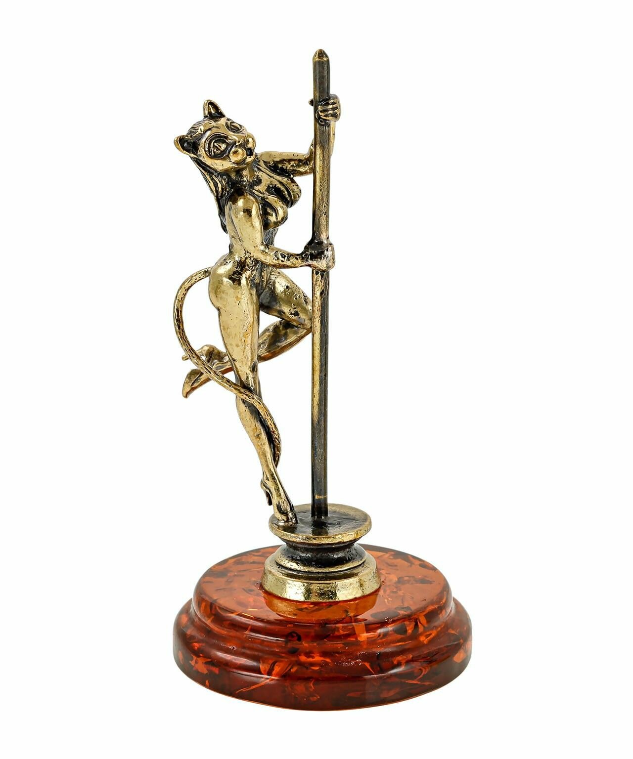 Кошечка на шесте 386, коньячная