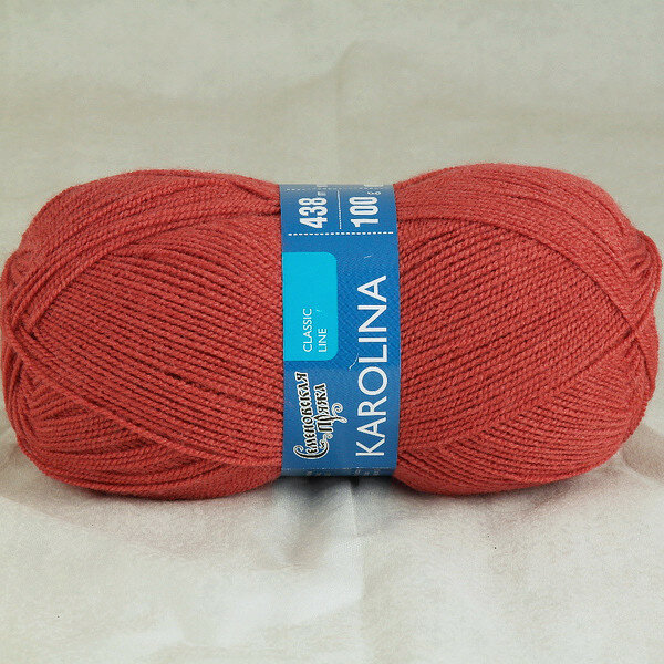Пряжа Семеновская каролина 12466 т. коралл (5 мотков)