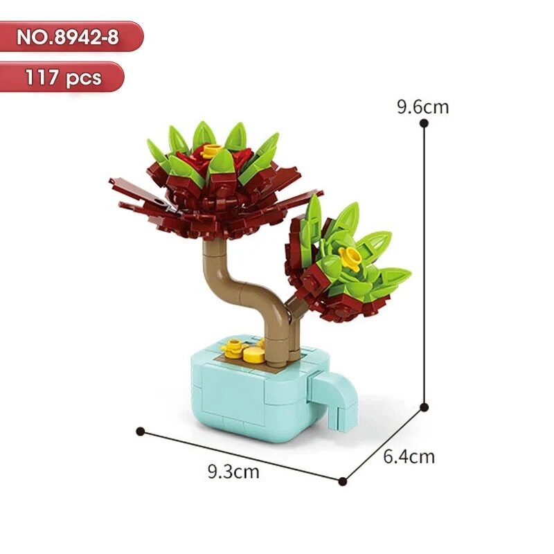 Конструктор CyunSing, 117 деталей, 9.6см, Бордовый