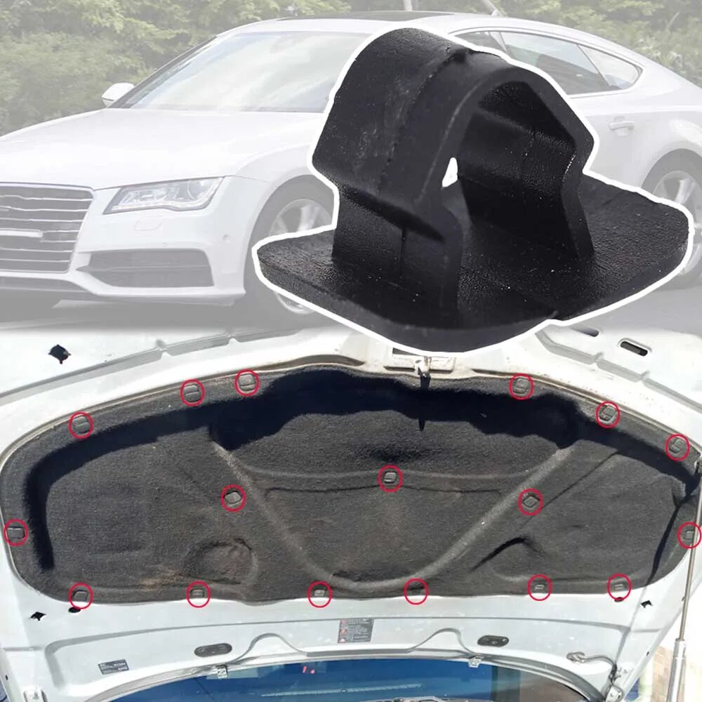 20 шт. для Audi A7 2018 2017 2016 2015 2014 2013 2012 2011 2010 капот двигателя капот звукоизоляционные зажимы 8E 0863727 A