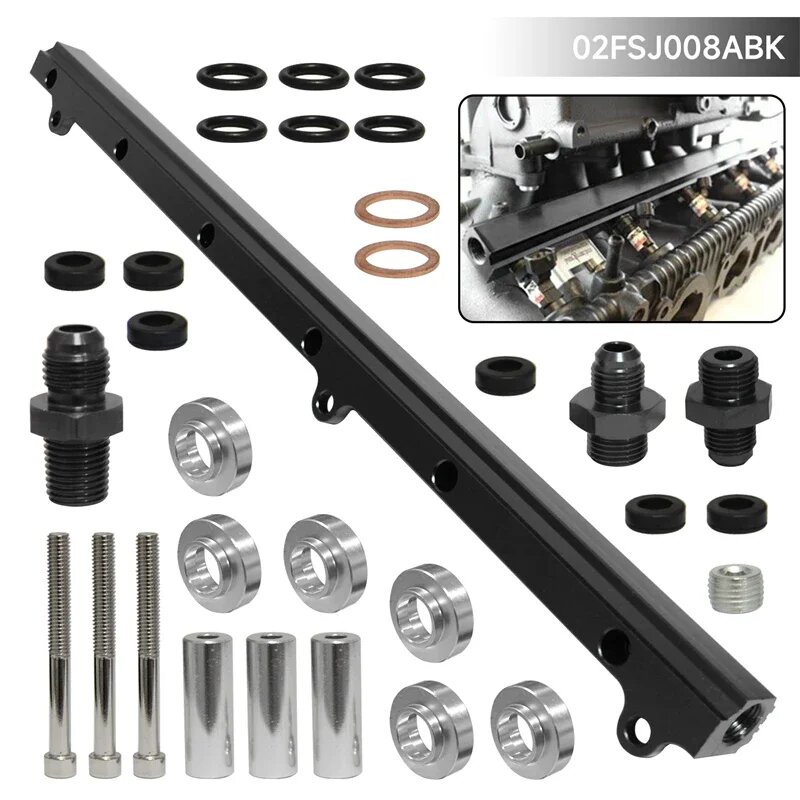 Топливная шина форсунки с высоким расходом для Toyota Soarer Supra MK III Crown 1JZ 1JZGTE 2,5 л, двигатель 1986-1992, черный