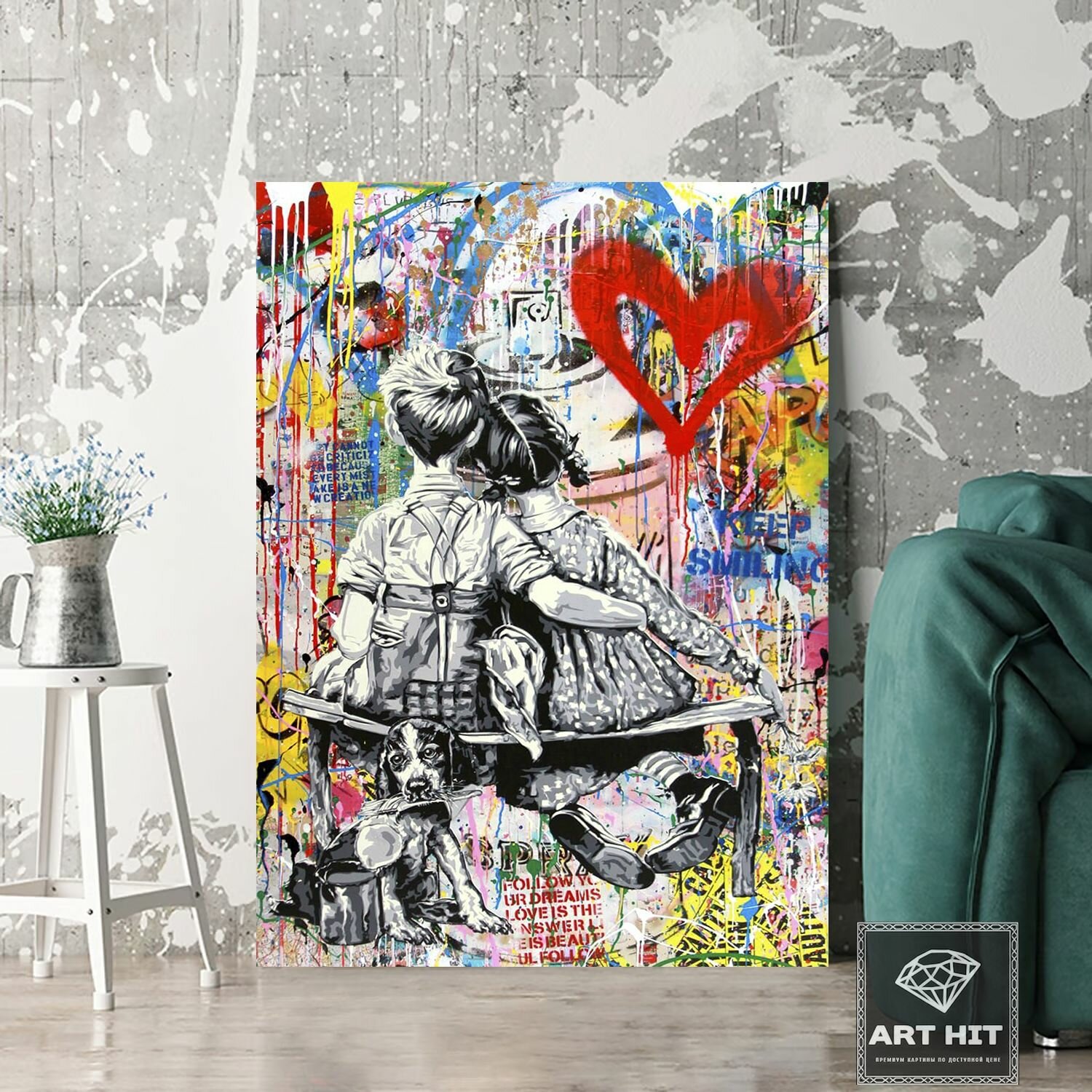 Картина граффити, Banksy, Бэнкси, 30х40 см.