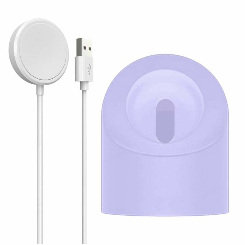 Подставка для беспроводной зарядки SmartWatch часов, USB-док-станция, полка дисплея, силиконовый держатель