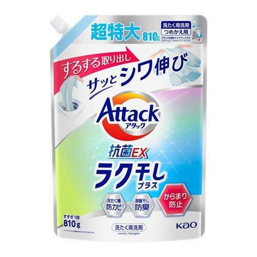 Жидкое средство для стирки Attack Antibacterial EX Easy Drying Plus против складок на одежде, 810 г.