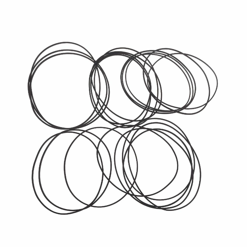 20 квадратных смешанных лент диаметром 1 мм-сложите пополам 90-135 мм