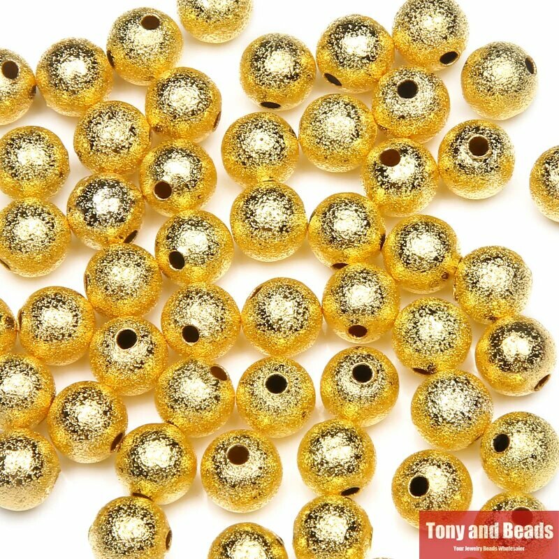 Бусины латунные позолоченные TonyandBeads Stardust 8 мм