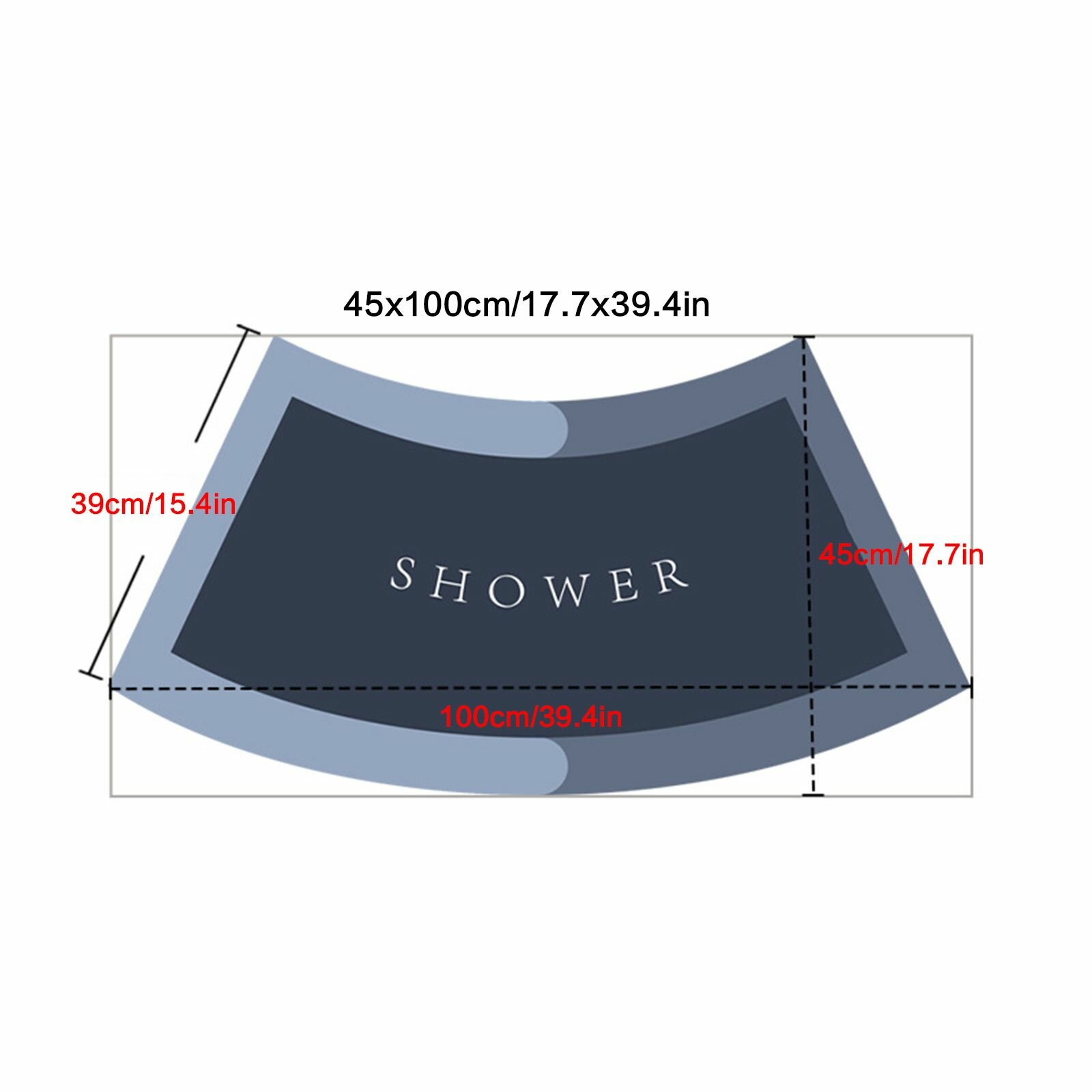Изогнутых Коврик Для Ванной Комнаты 40x75 cм