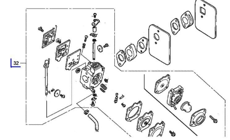 Карбюратор в сборе (HDA 201F) для двигателя Honda серии GX100 U/T/RT; Артикул Honda: 16100Z0DV07 (Оригинал)