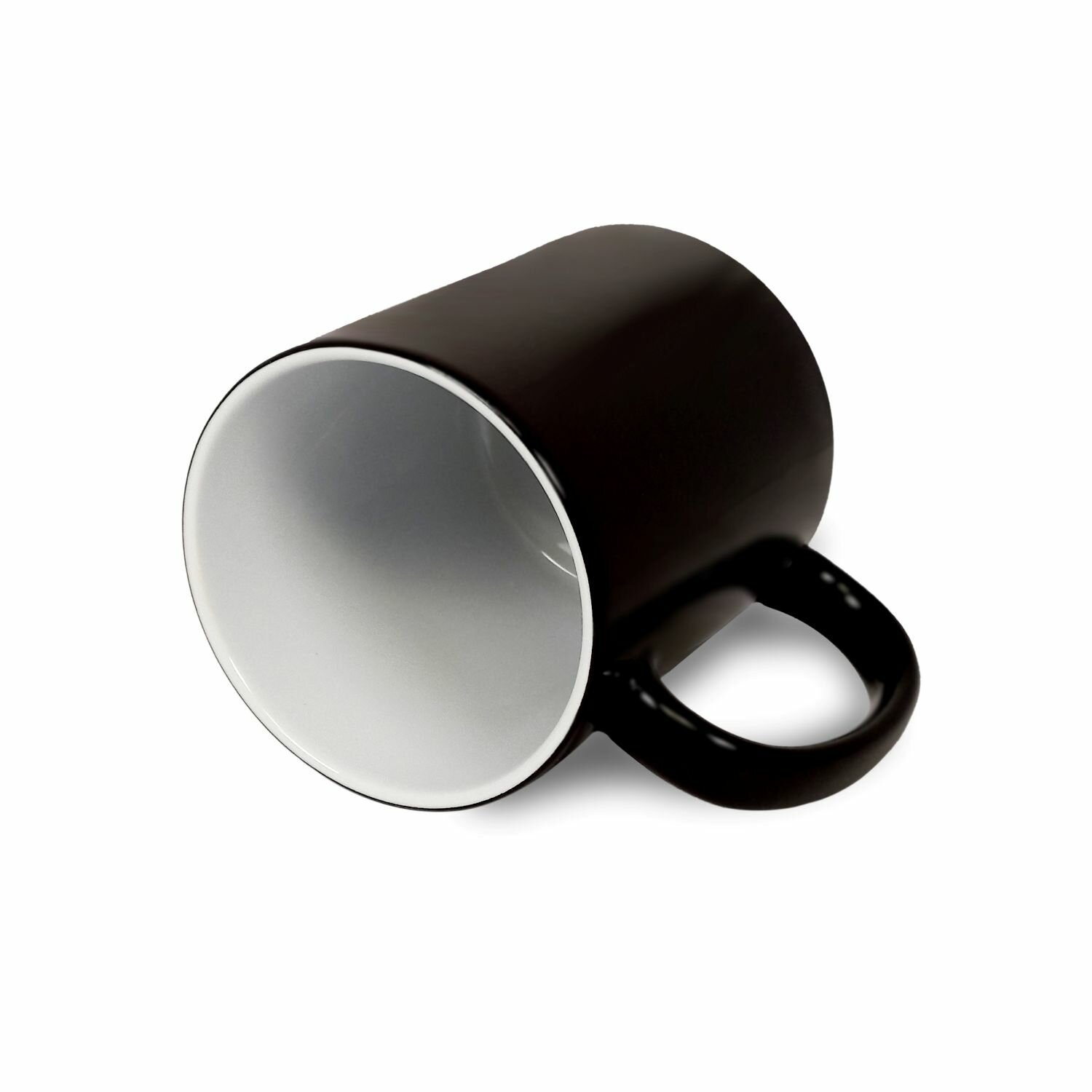 Кружка "Хамелеон" (меняющая цвет при нагреве), 330мл, черная, Матовая (премиум)