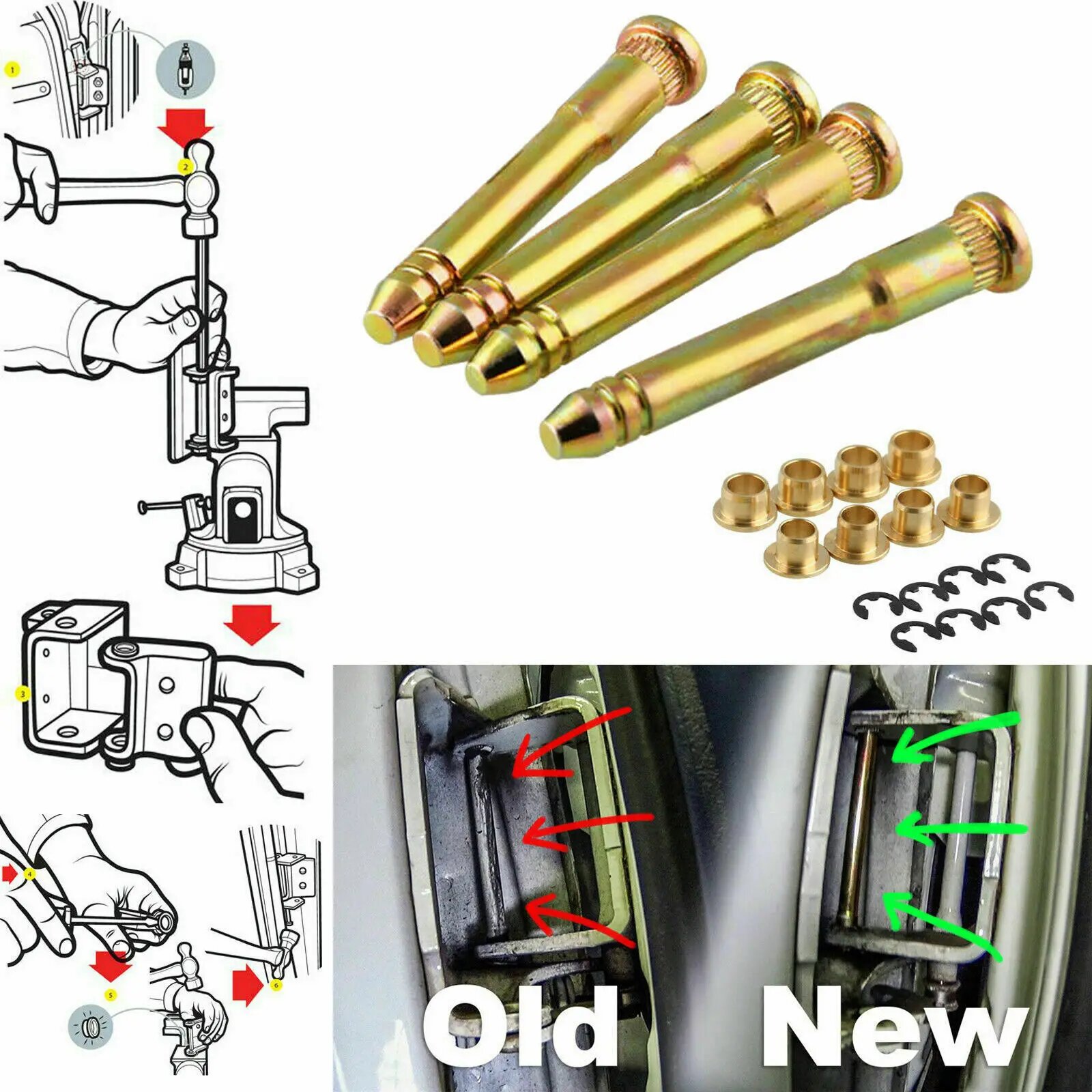 Ремкомплект втулки дверной петли для Honda Accord Civic CR-V CRX CX DX EX SI EG6 B16 D16 EK EG EH EJ BX101362 YC101362 Автозапчасти