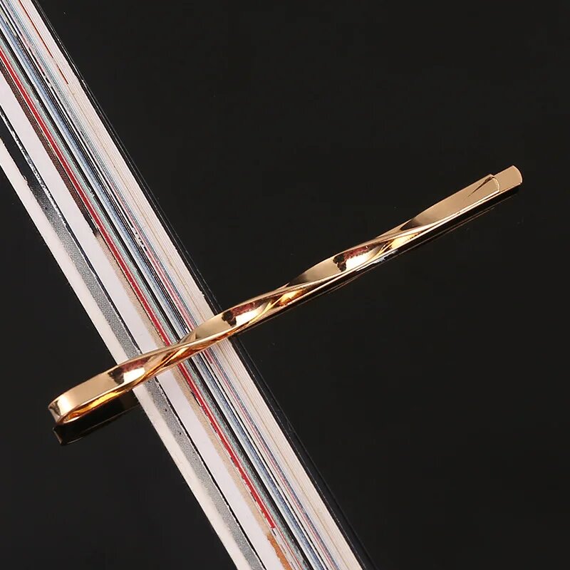 Золотые геометрические заколки Distortion