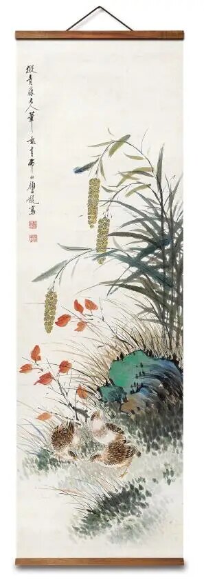 Настенные постеры MT0971 в китайском стиле MT0971-2, 25x80cm with frame