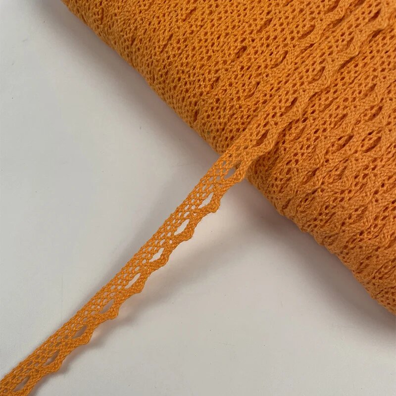 Хлопковое кружево abei 5/10 ярдов Pumpkin color, 5 ярдов