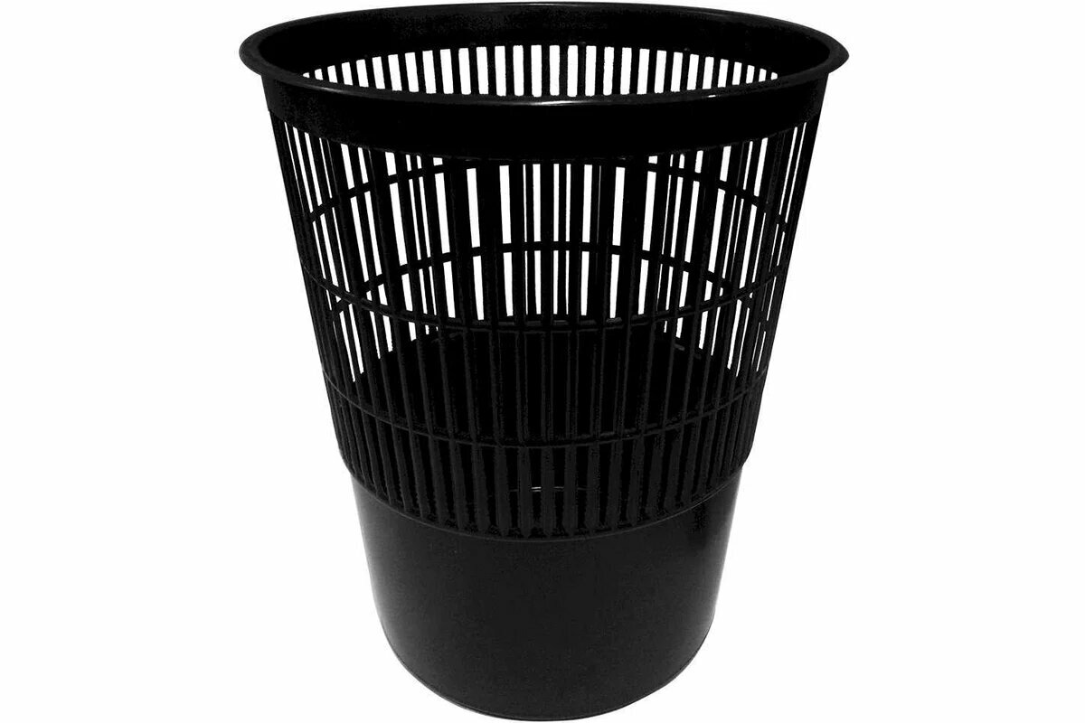 WORKMATE Корзина для бумаг 14 литров, черная, сетчатая поверхность 14-2550