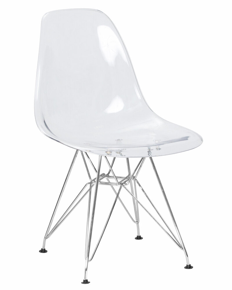 Стул обеденный DOBRIN DSR CASPER, LMZL-PC818A, ножки хром, цвет прозрачный