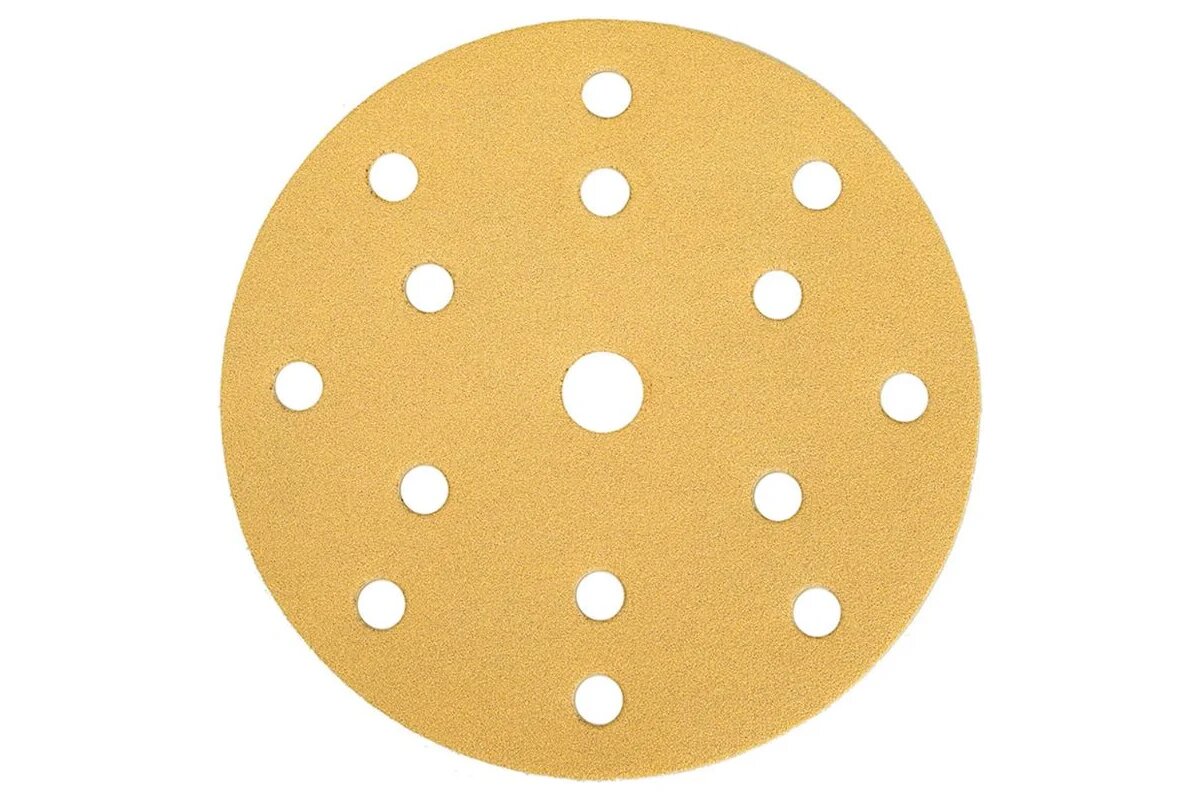 Interflex Шлифовальный круг Gold AP215C 150 мм на липучке 15 отверстий Р280 для металлов