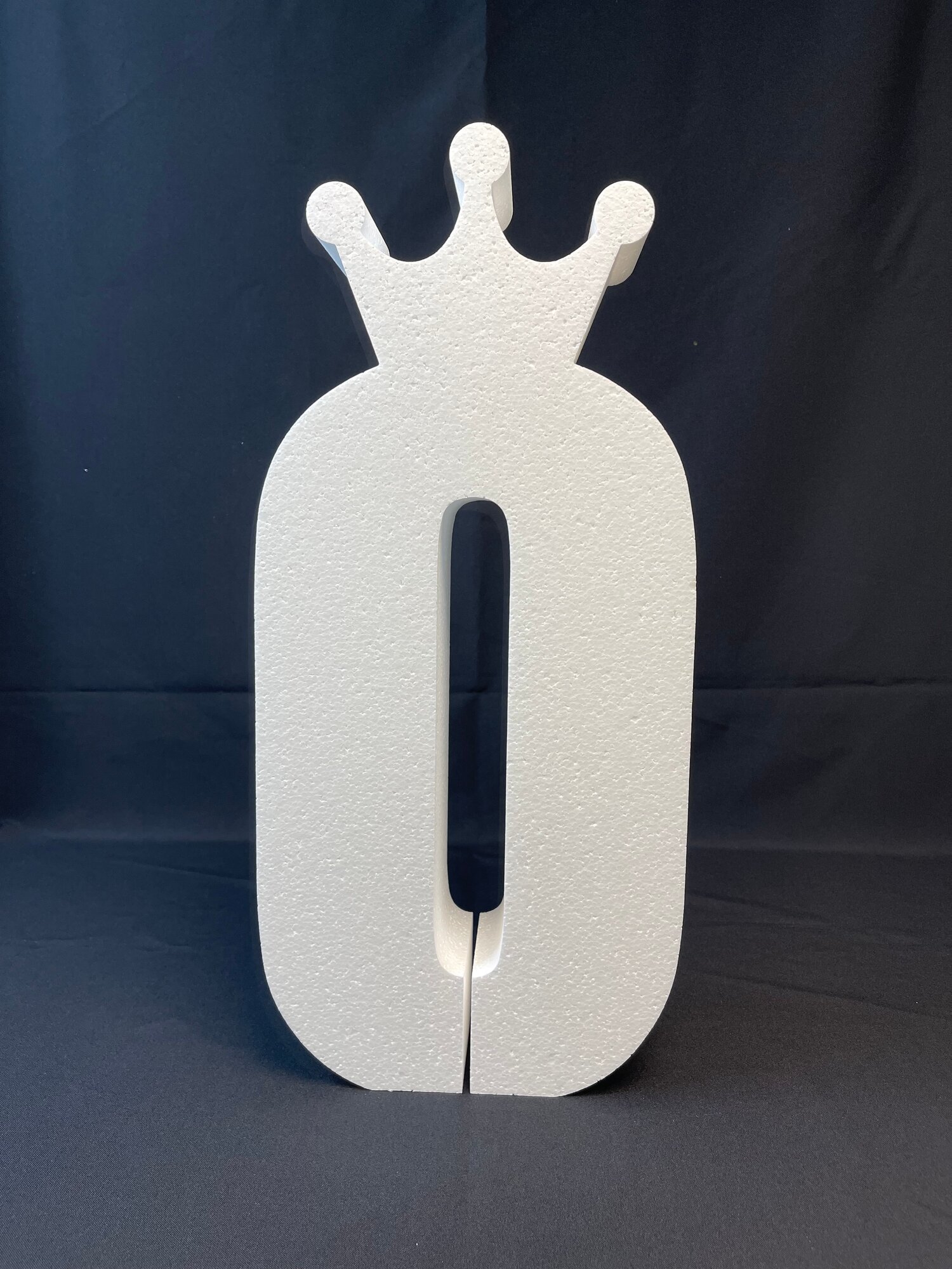 Цифра 0, большая, объемная, из пенопласта, для фотосессии, 57x26x9 см День рождения, юбилей