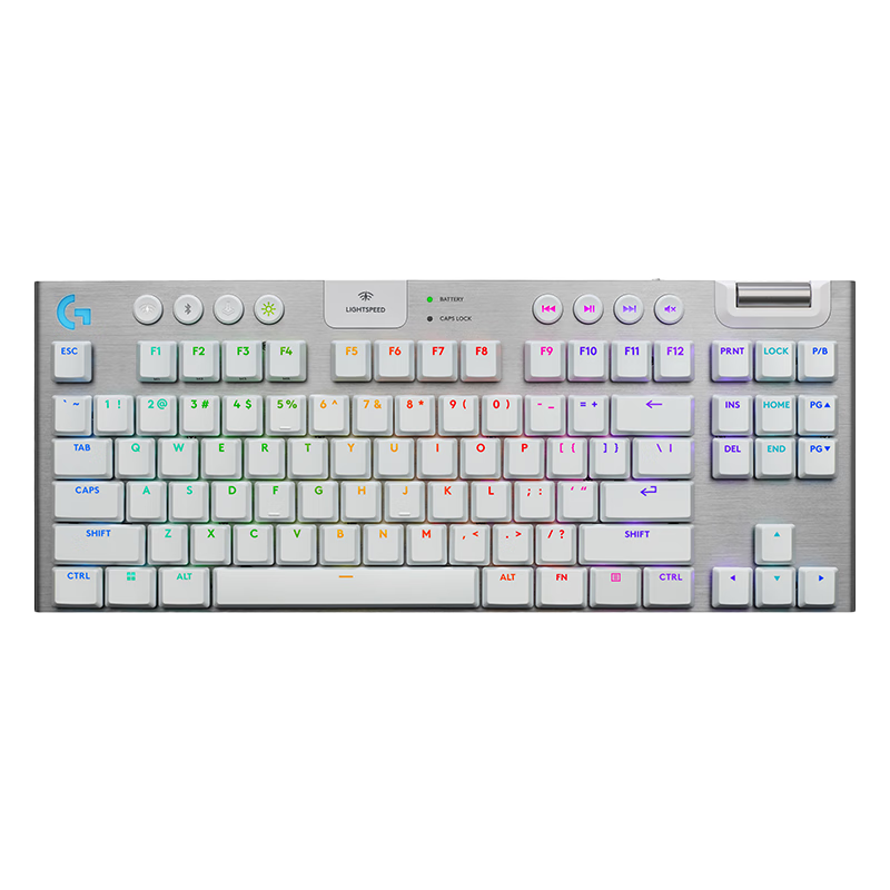 Низкопрофильная игровая клавиатура Logitech (G) G915 X LIGHTSPEED TKL, White-T, Brown Switch