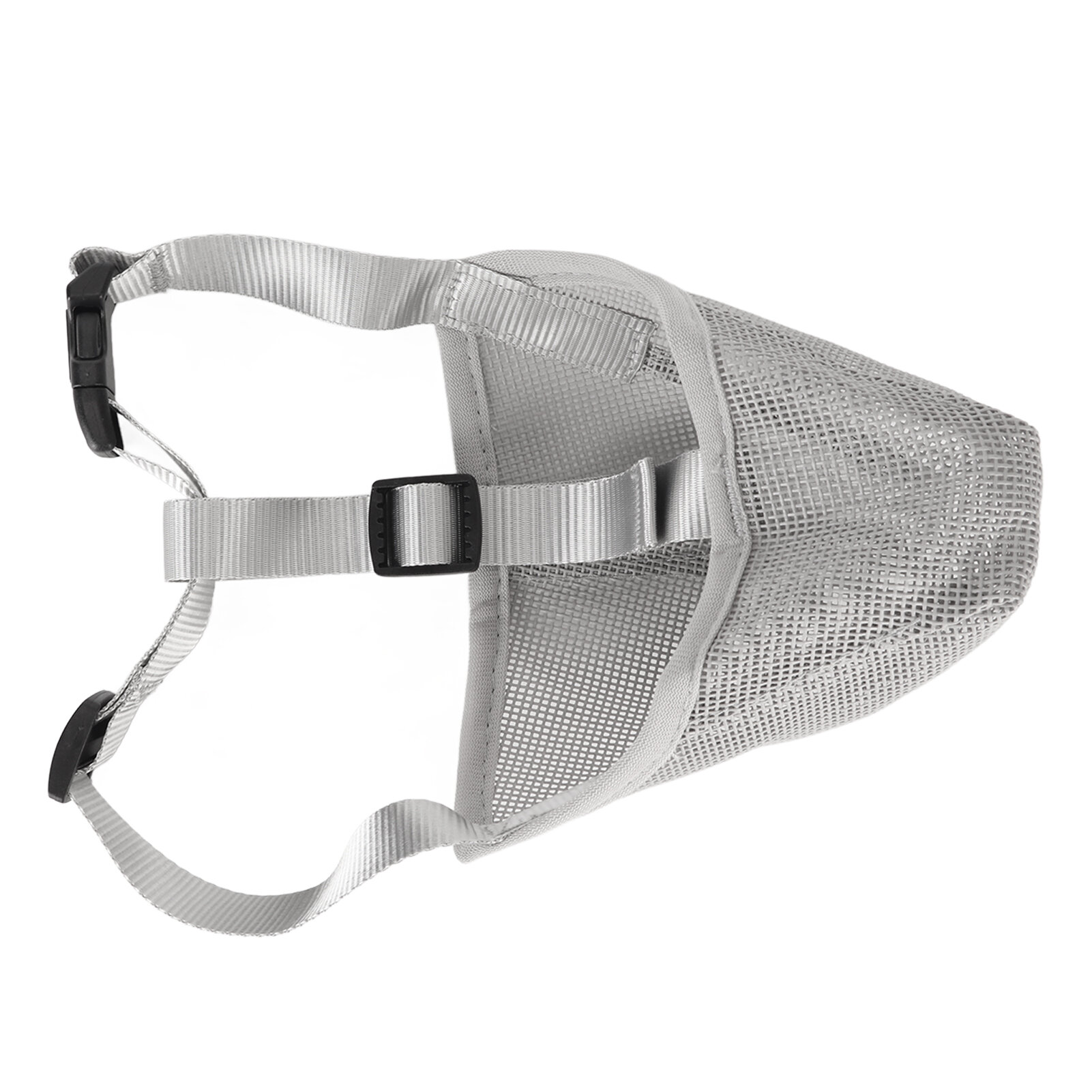 Dog Muzzle Breathable Adjustable Prevent Biting Chewing Pet Mesh for Outdoor Training Gray L
