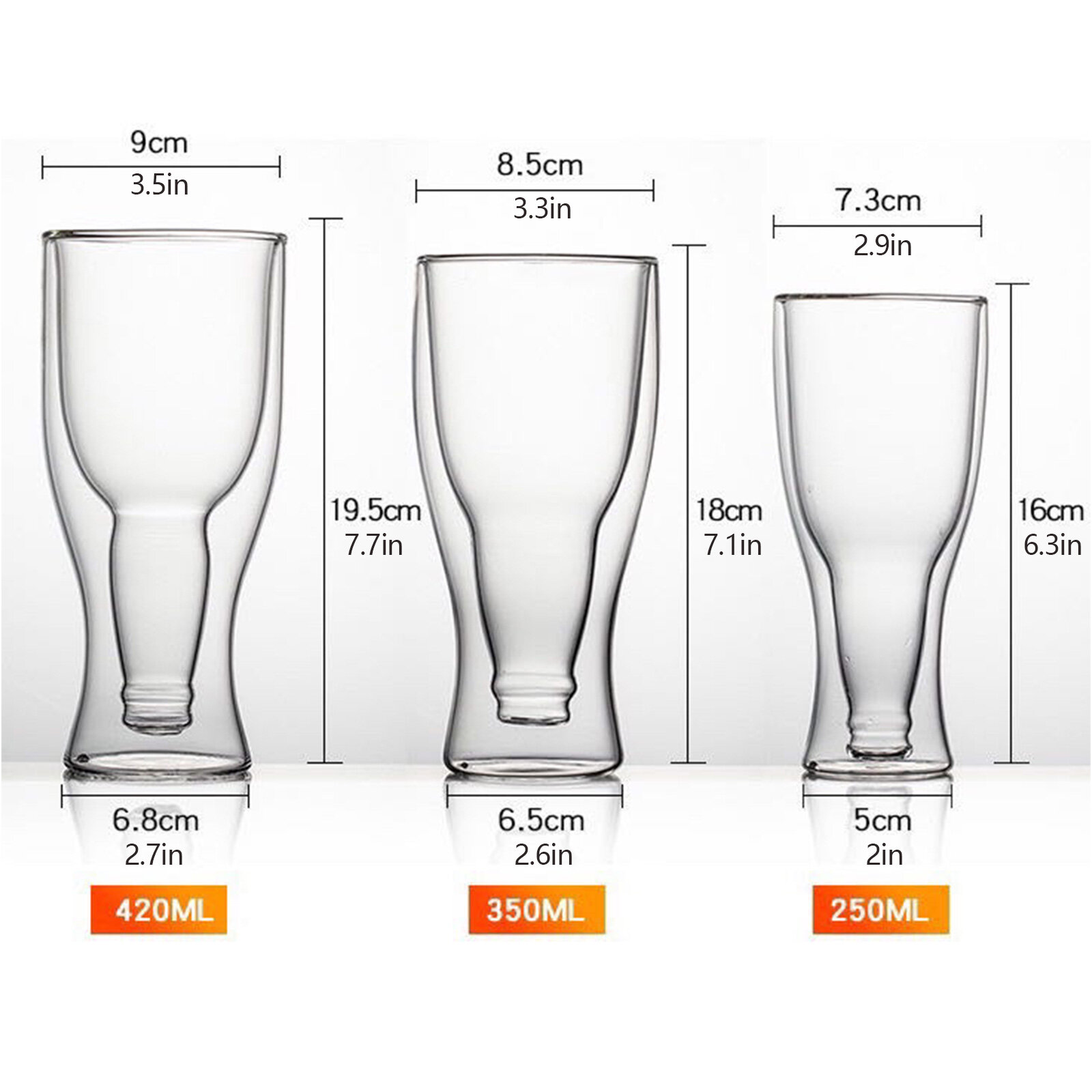 Бокал для пива с двойными стенками сохраняет пиво холодным, красивые уникальные изолированные пивные бокалы для домашнего бара