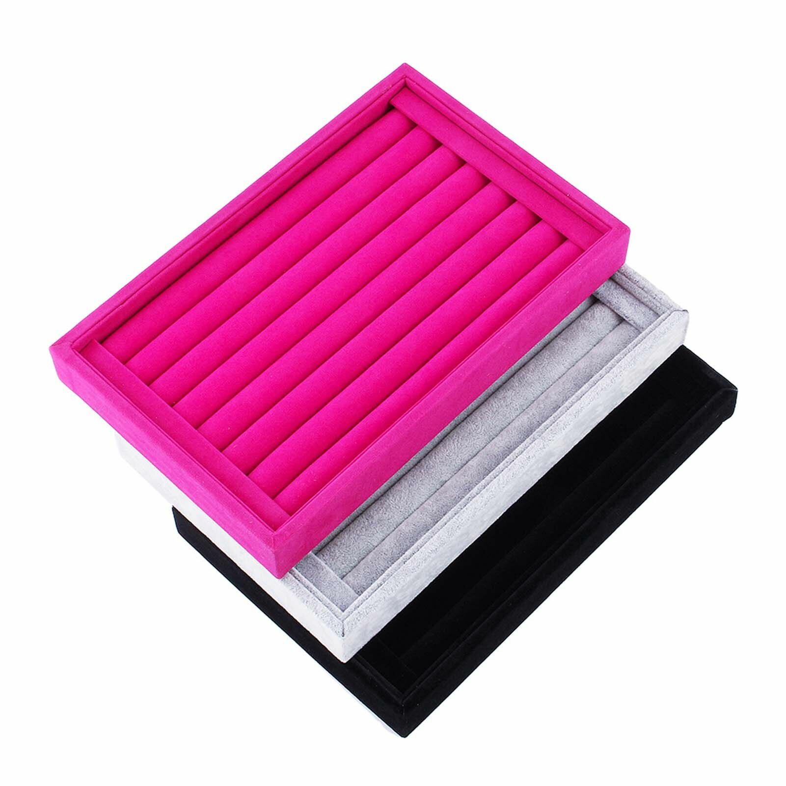 Коробка для хранения сережек и зажимов для галстука, лоток для колец и украшений, органайзер с отдельными отделениями для удобной организации